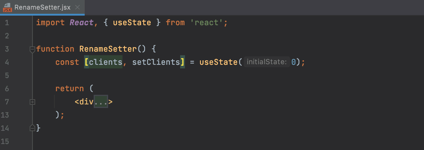 React | WebStorm Documentation
