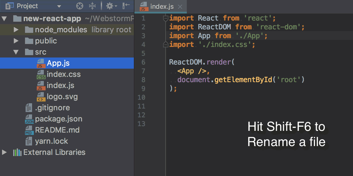 Code refactoring | WebStorm Documentation