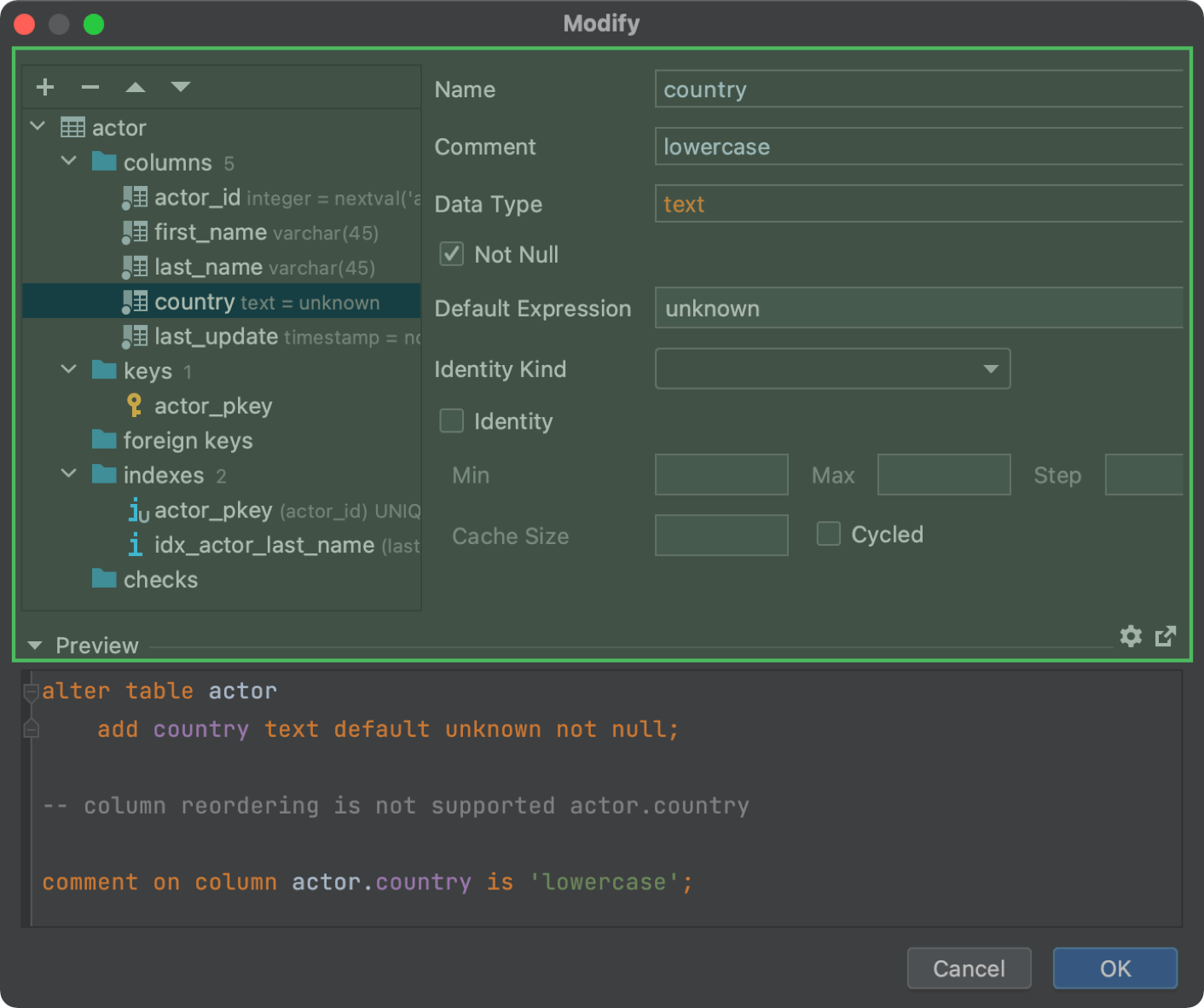 Create and Modify dialogs | AppCode Documentation Create and Modify dialogs | AppCode Documentation