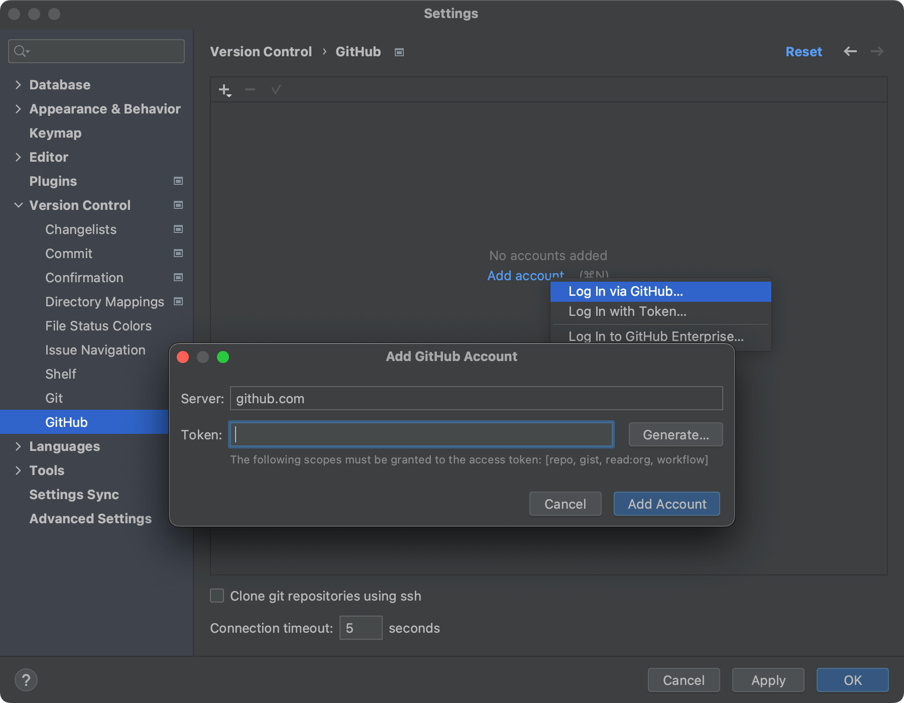 Start a GitHub project in DataGrip | DataGrip Documentation