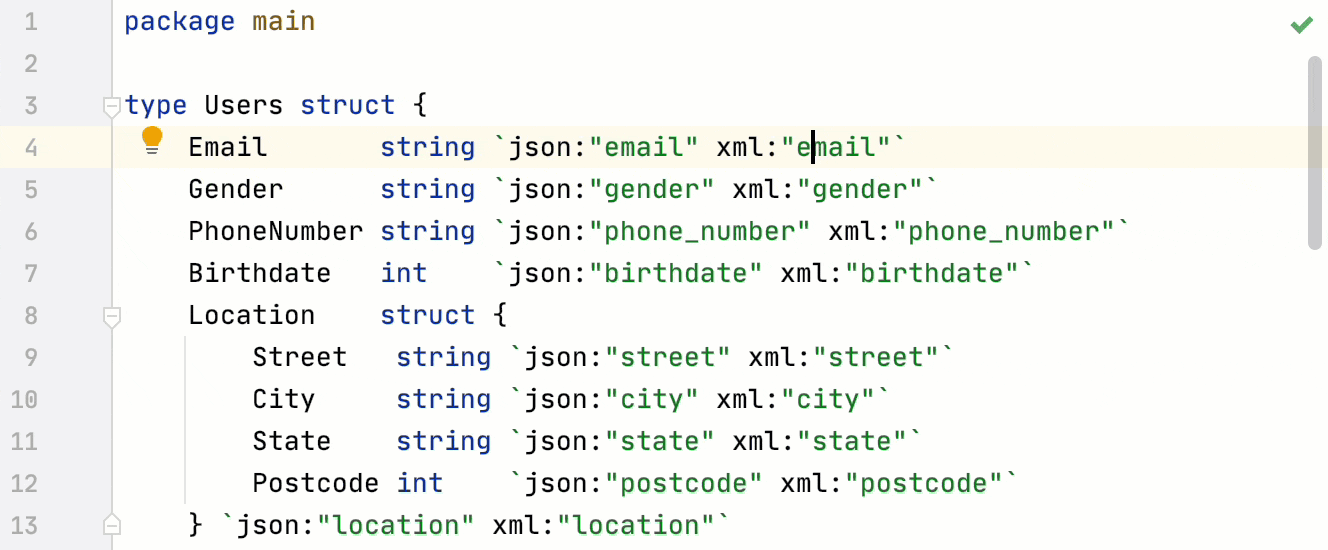 Working with JSON | GoLand Documentation