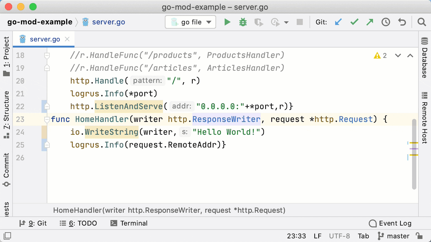 Macros | GoLand Documentation