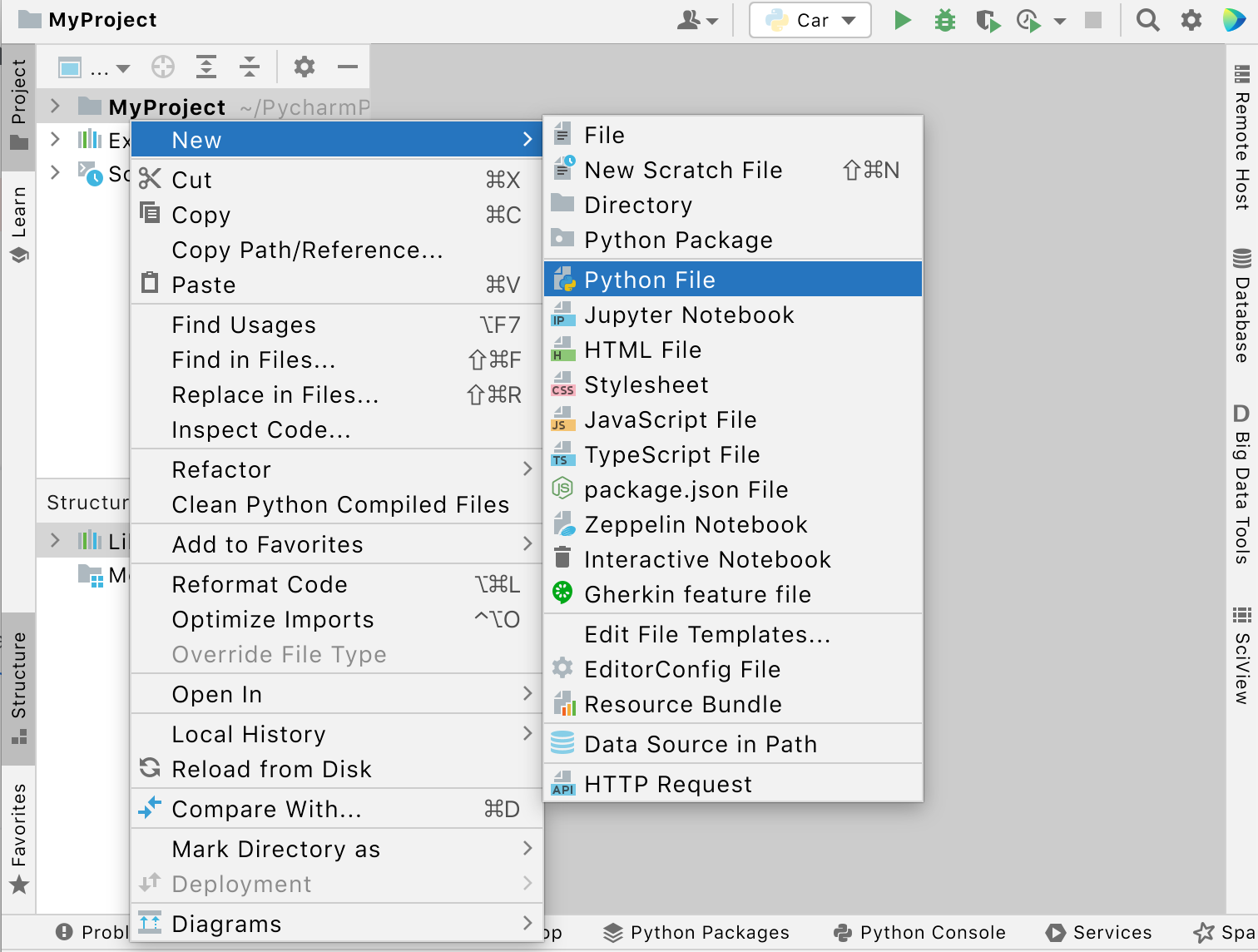 Create And Run Your First Project PyCharm Documentation