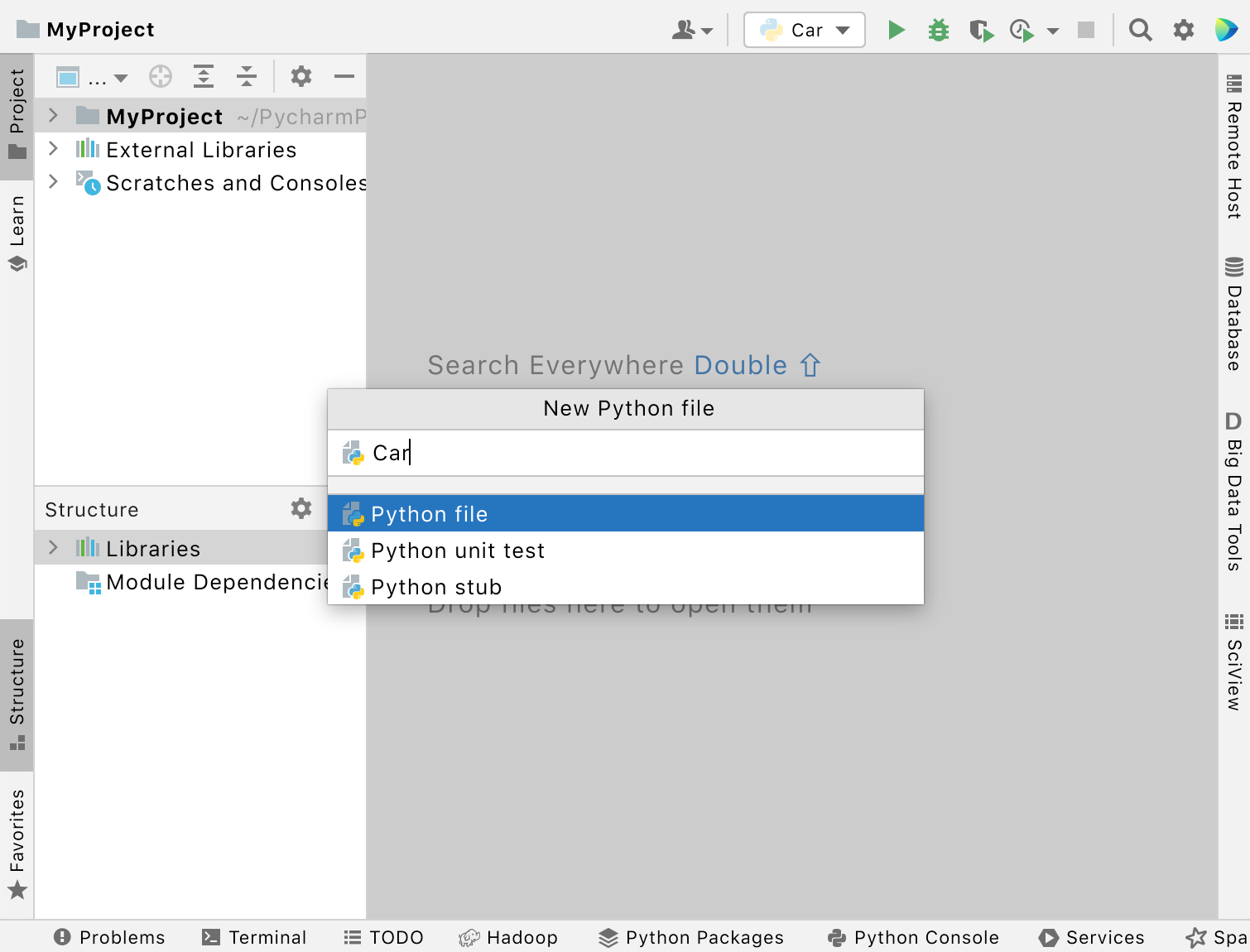 Create And Run Your First Project PyCharm Documentation