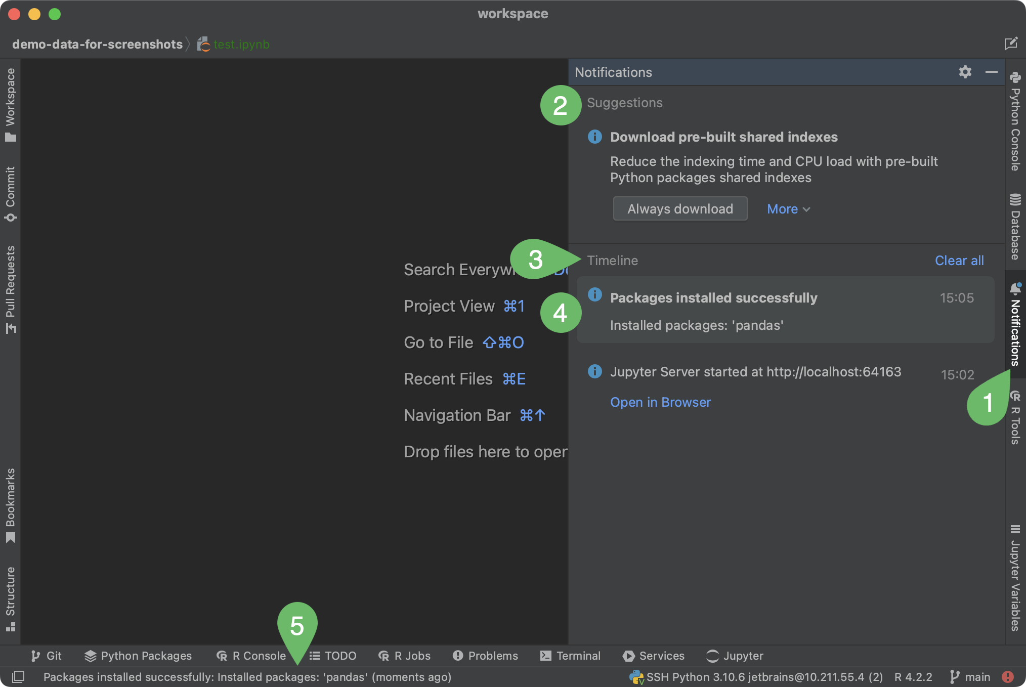 Notifications | DataSpell Documentation