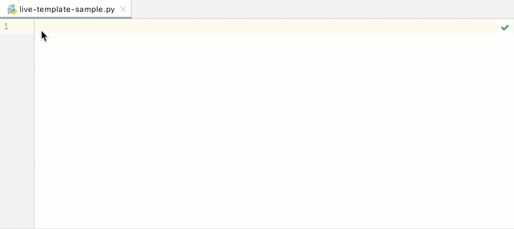 Create live templates | PyCharm Documentation