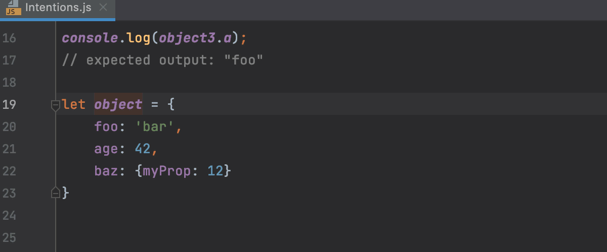 Intention actions | WebStorm Documentation