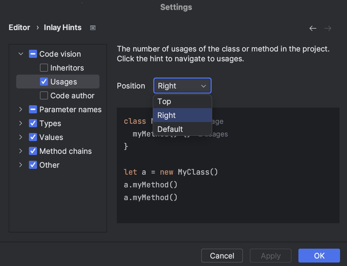 Inlay Hints | WebStorm Documentation