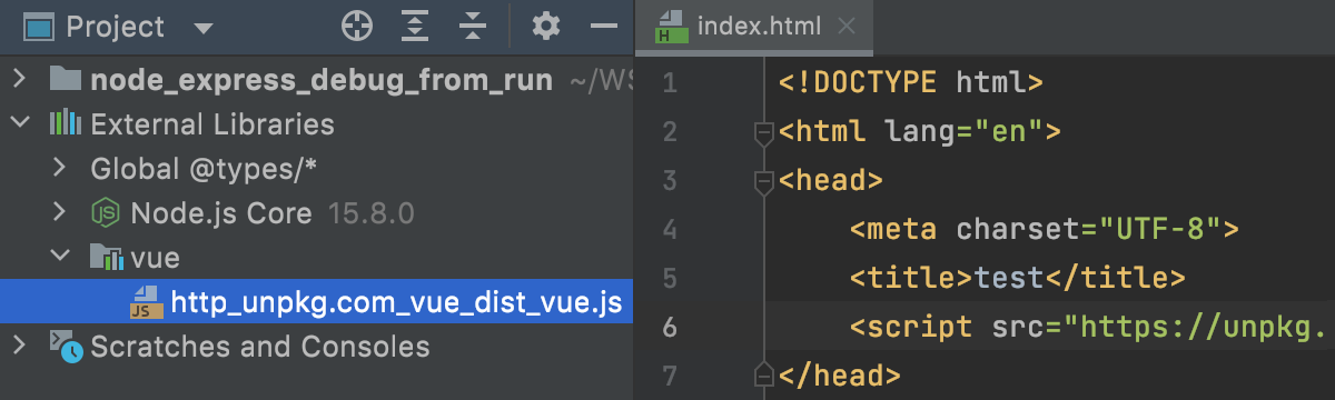 Configure JavaScript libraries | PyCharm Documentation