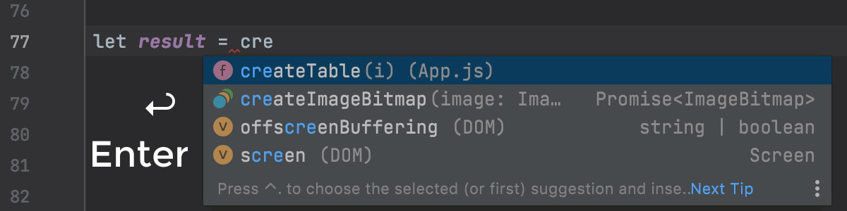 Code completion | WebStorm Documentation