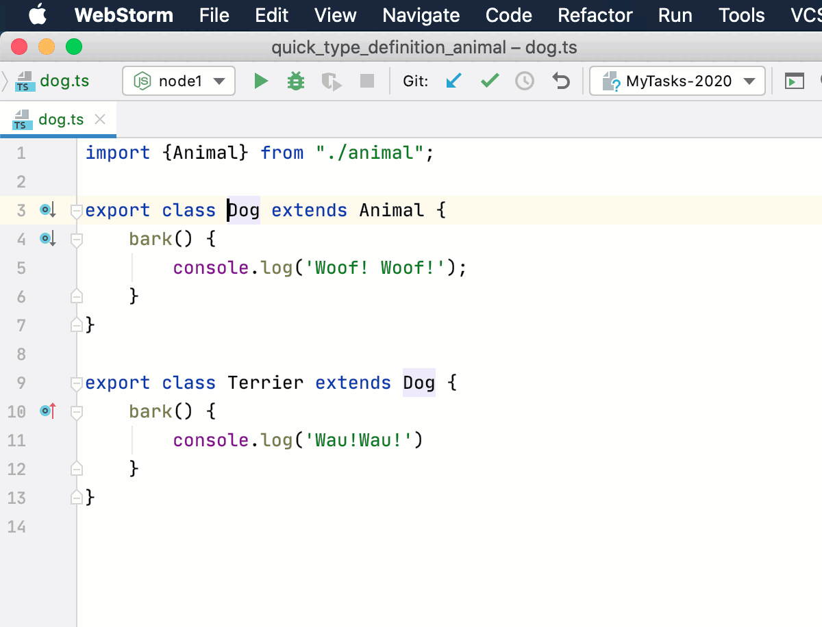 TypeScript | PyCharm Documentation