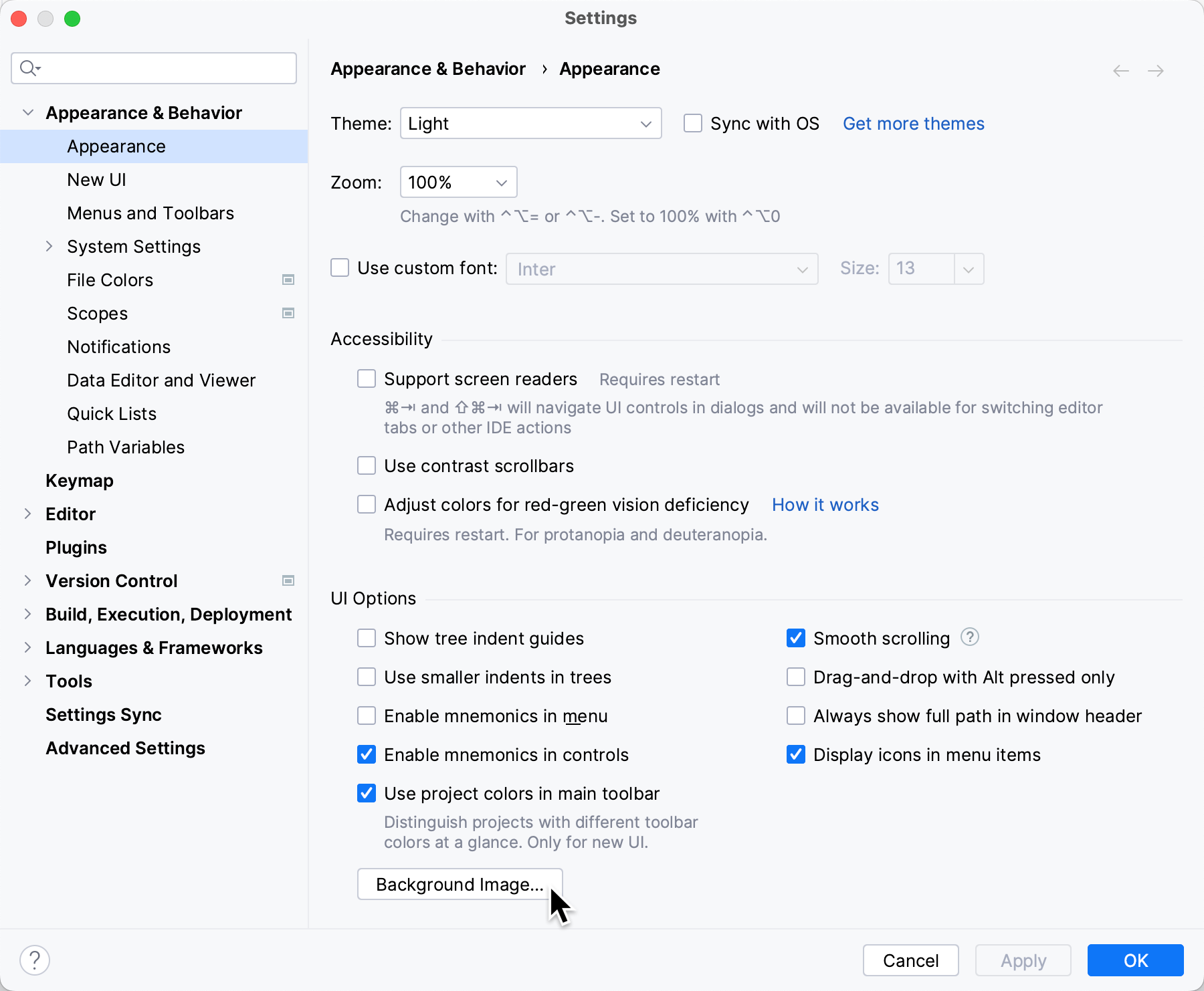 Background image | Aqua Documentation