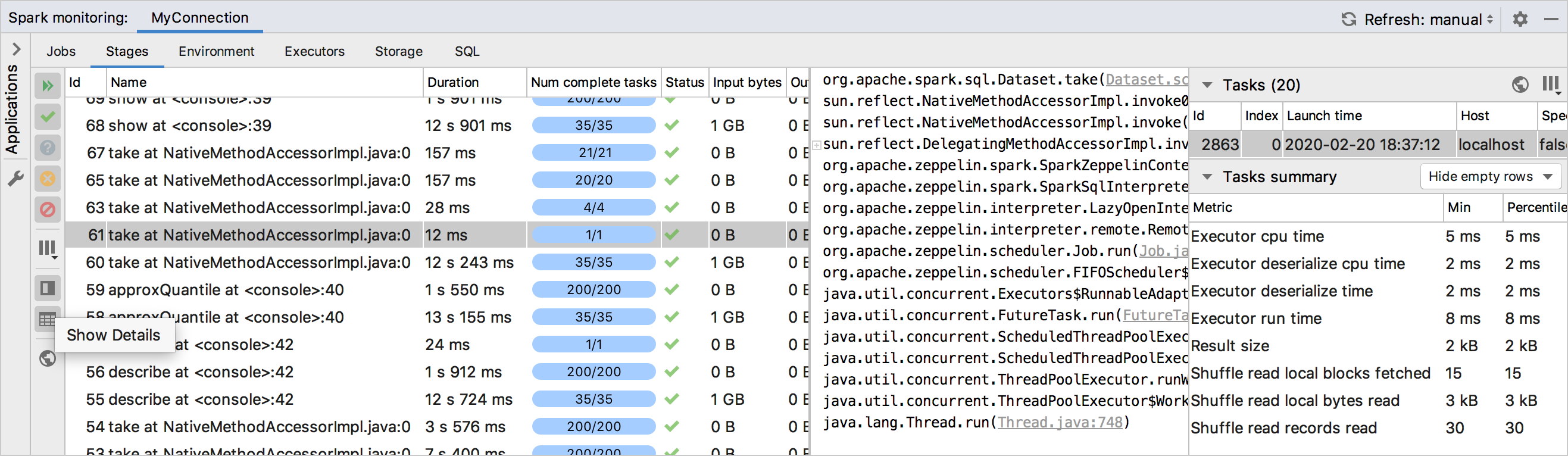 Spark monitoring | IntelliJ IDEA Documentation