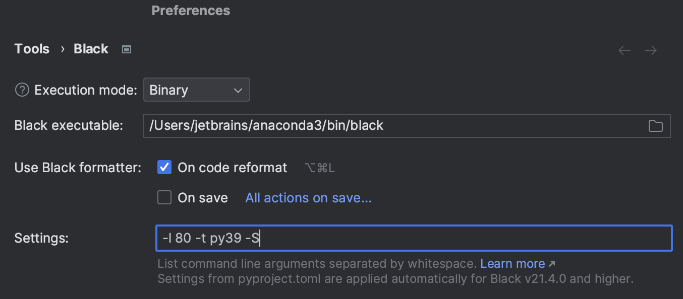 Reformat and rearrange code | PyCharm Documentation