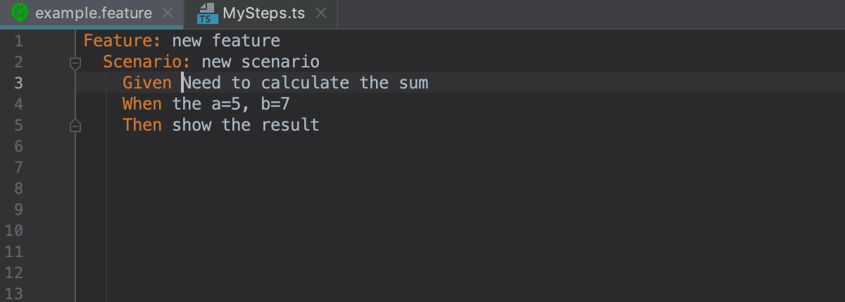 Cucumber.js | PyCharm Documentation
