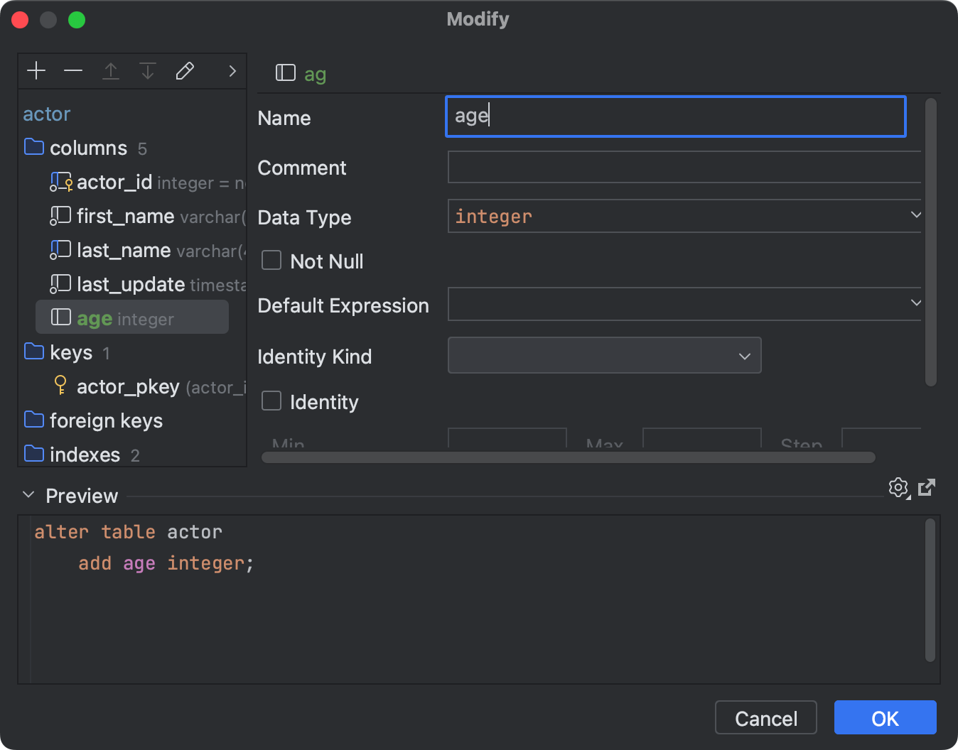 Columns | PyCharm Documentation