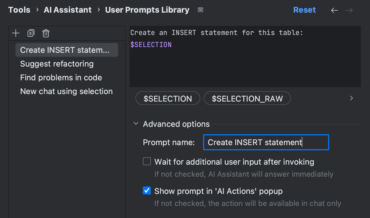AI Assistant | DataGrip Documentation