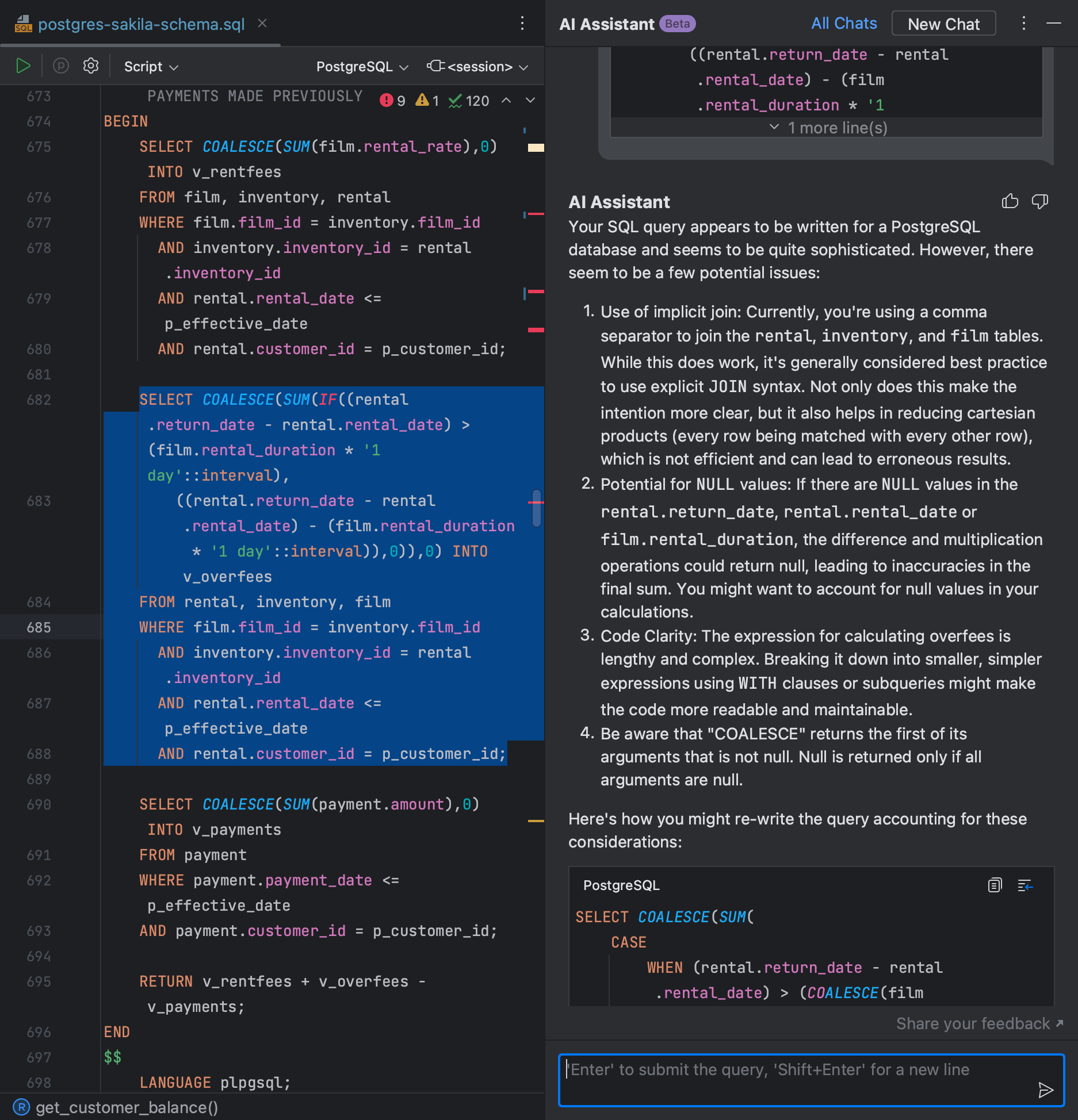 AI Assistant | DataGrip Documentation
