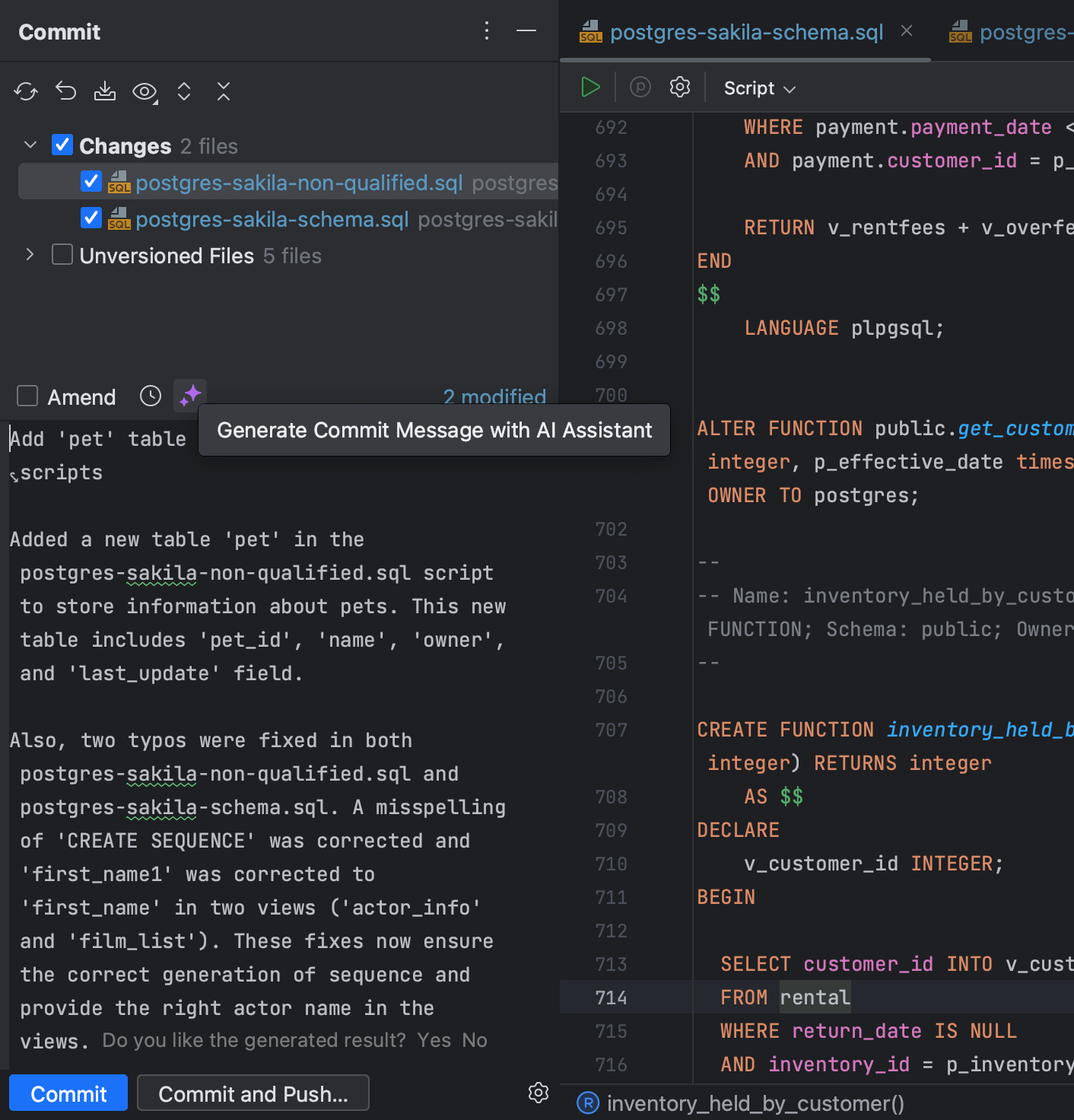 AI Assistant | DataGrip Documentation