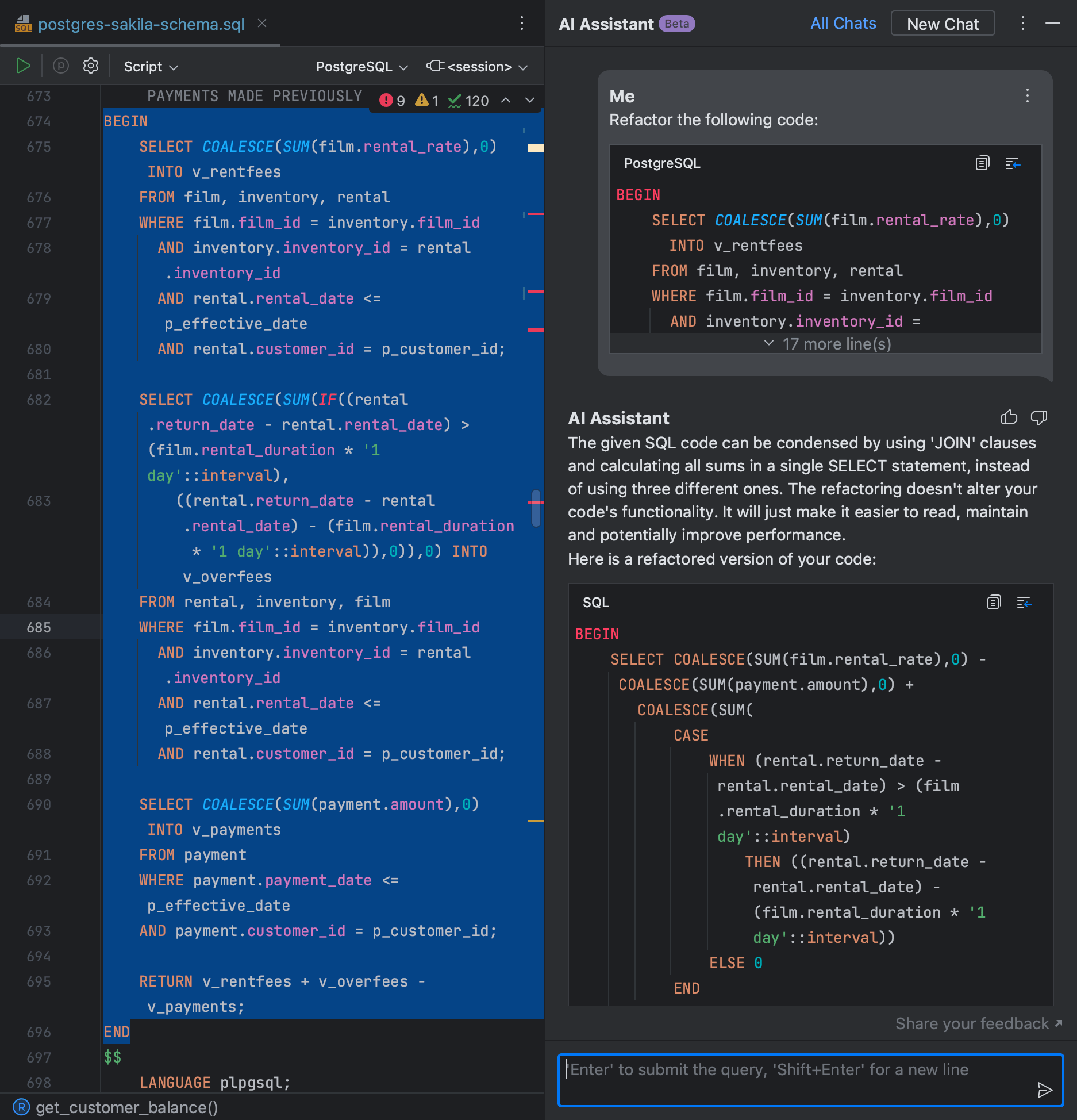 AI Assistant | DataGrip Documentation