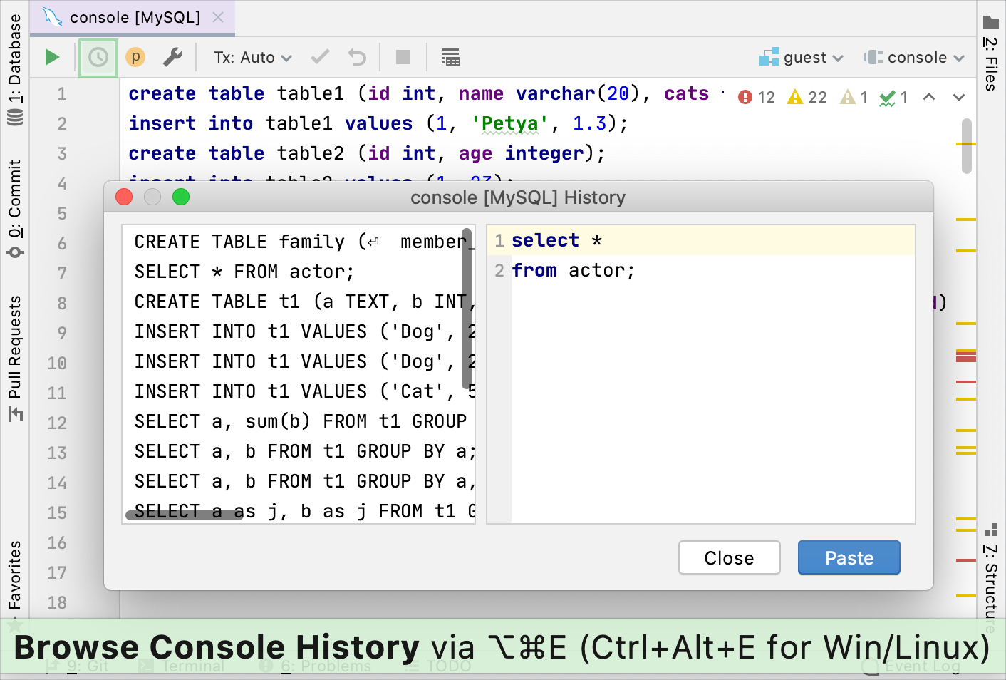 Run queries | PyCharm Documentation