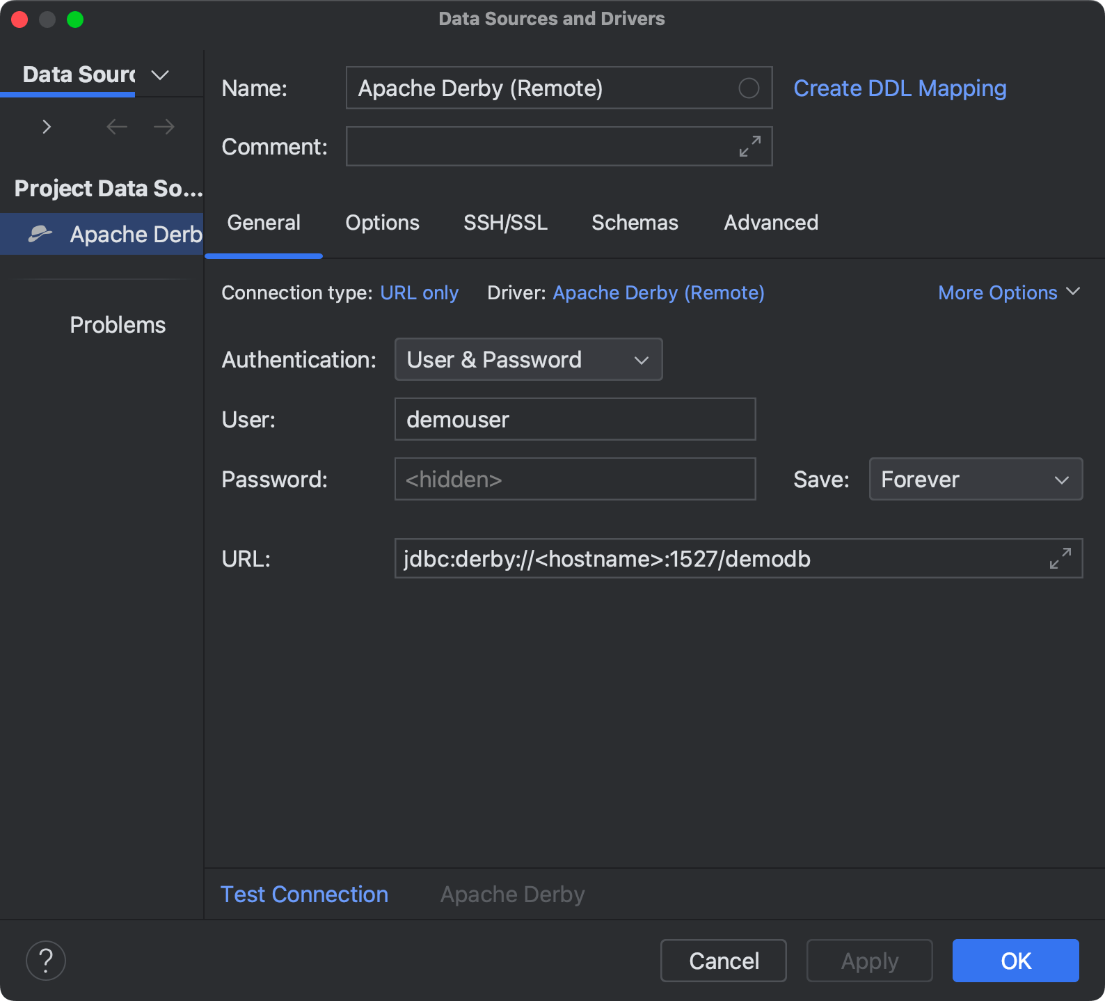 Apache Derby Datagrip Documentation 