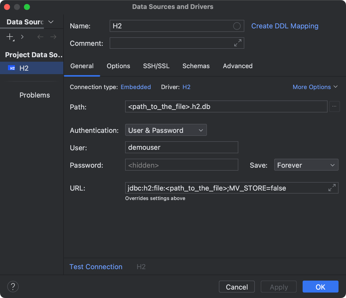 H2 | DataGrip Documentation