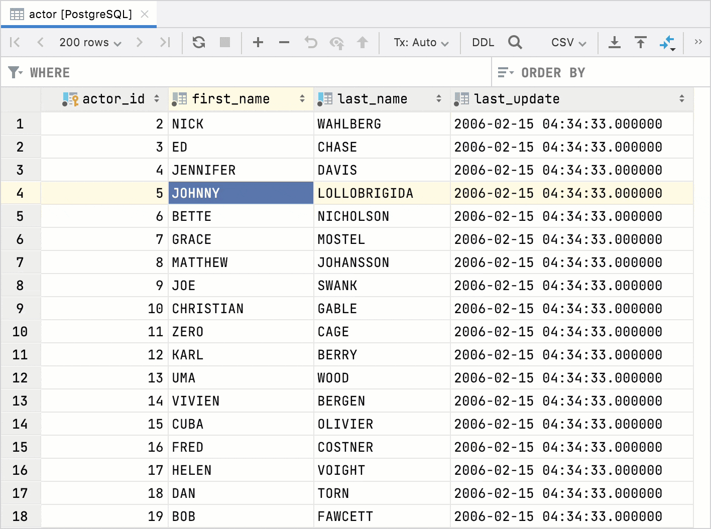 Context live templates | DataGrip Documentation