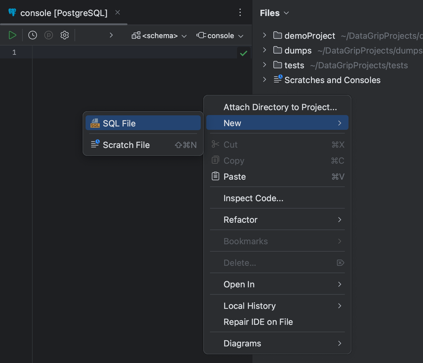User files | DataGrip Documentation