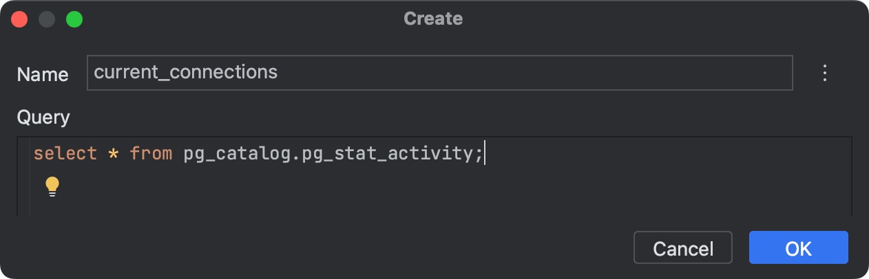 Virtual views | DataGrip Documentation