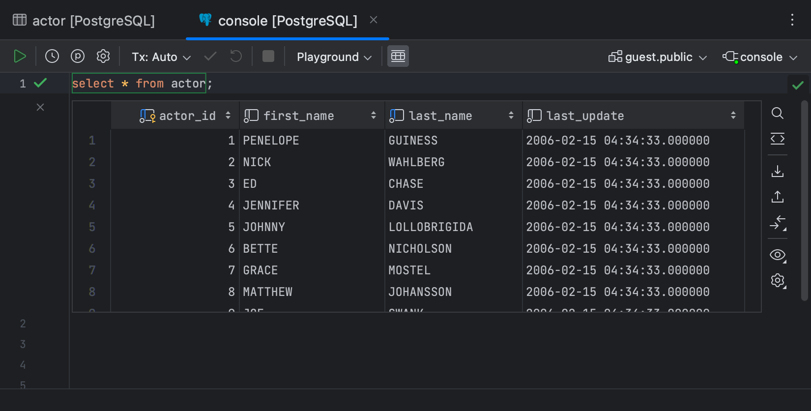 Data editor and viewer | DataGrip Documentation