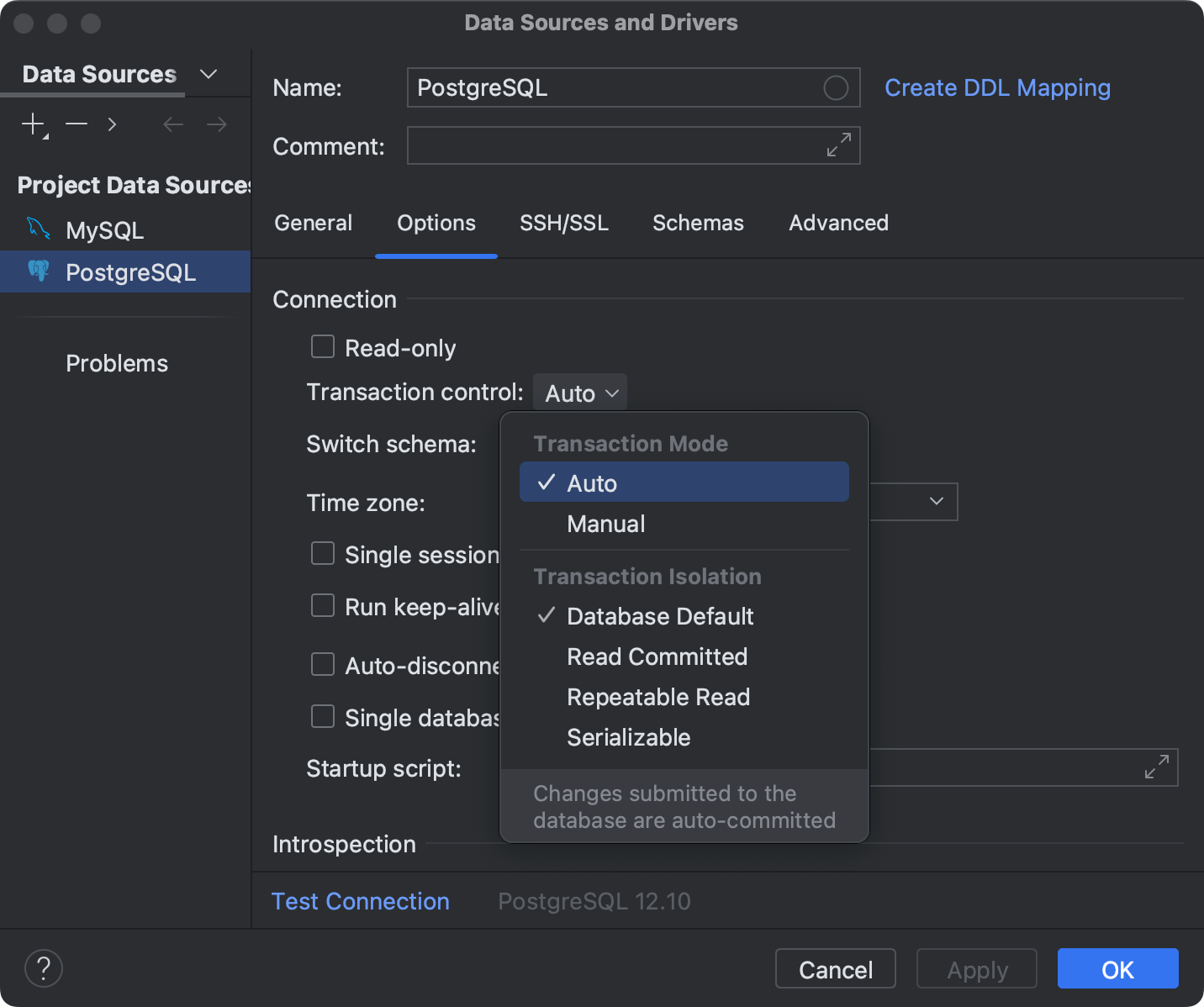 Configure Connection Intellij Idea Documentation