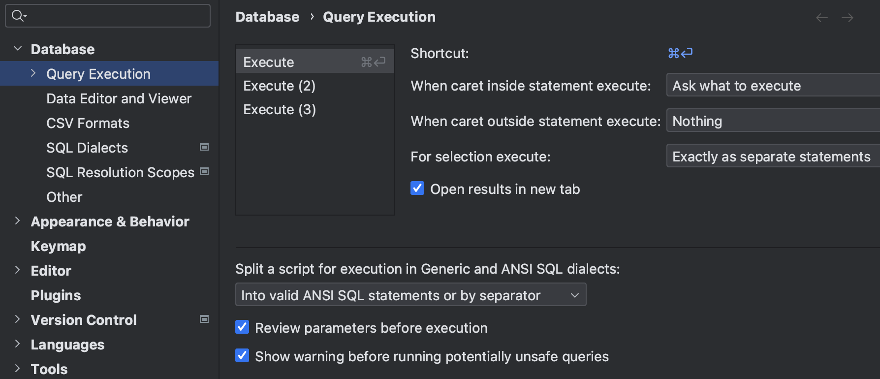 Query consoles | DataGrip Documentation