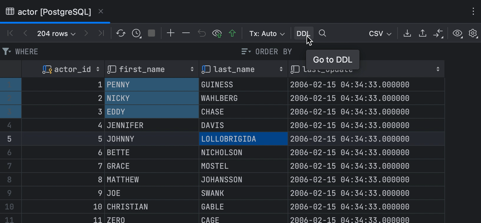 Data Editor and Viewer | DataGrip Documentation