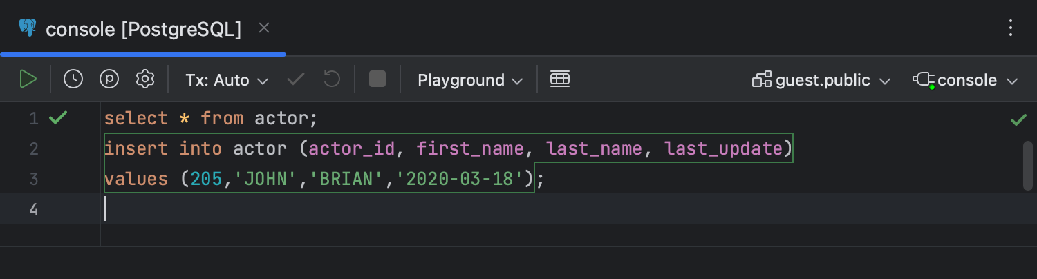 Query consoles | DataGrip Documentation