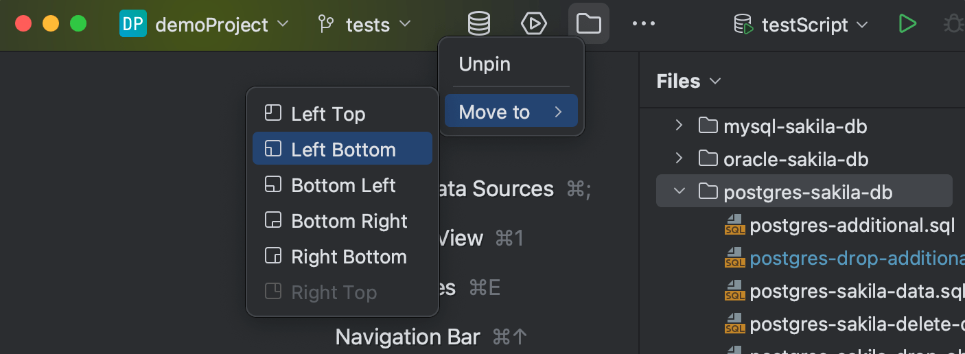 Arrange tool windows | DataGrip Documentation