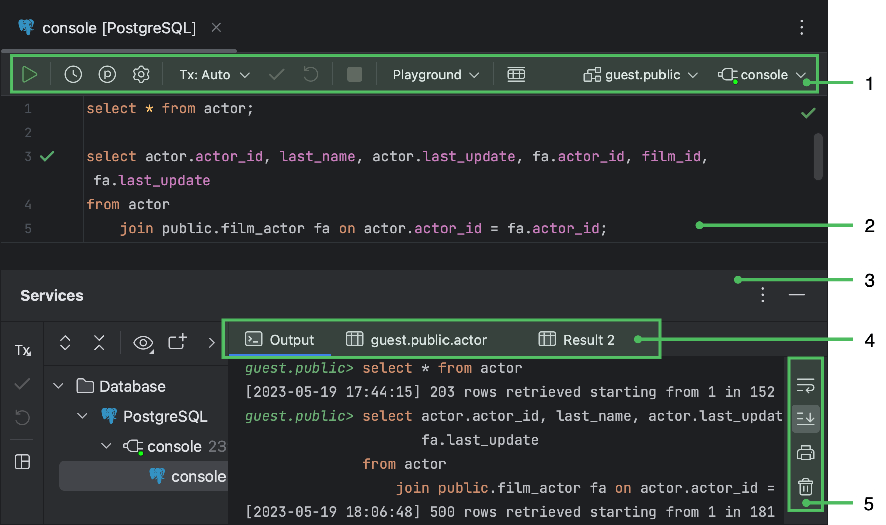 Query consoles | DataGrip Documentation