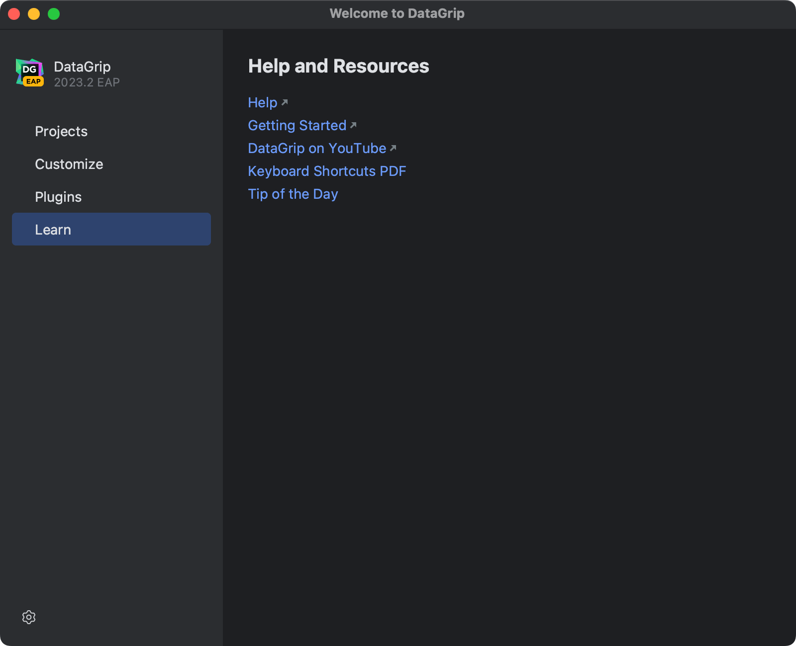 Run DataGrip for the first time | DataGrip Documentation