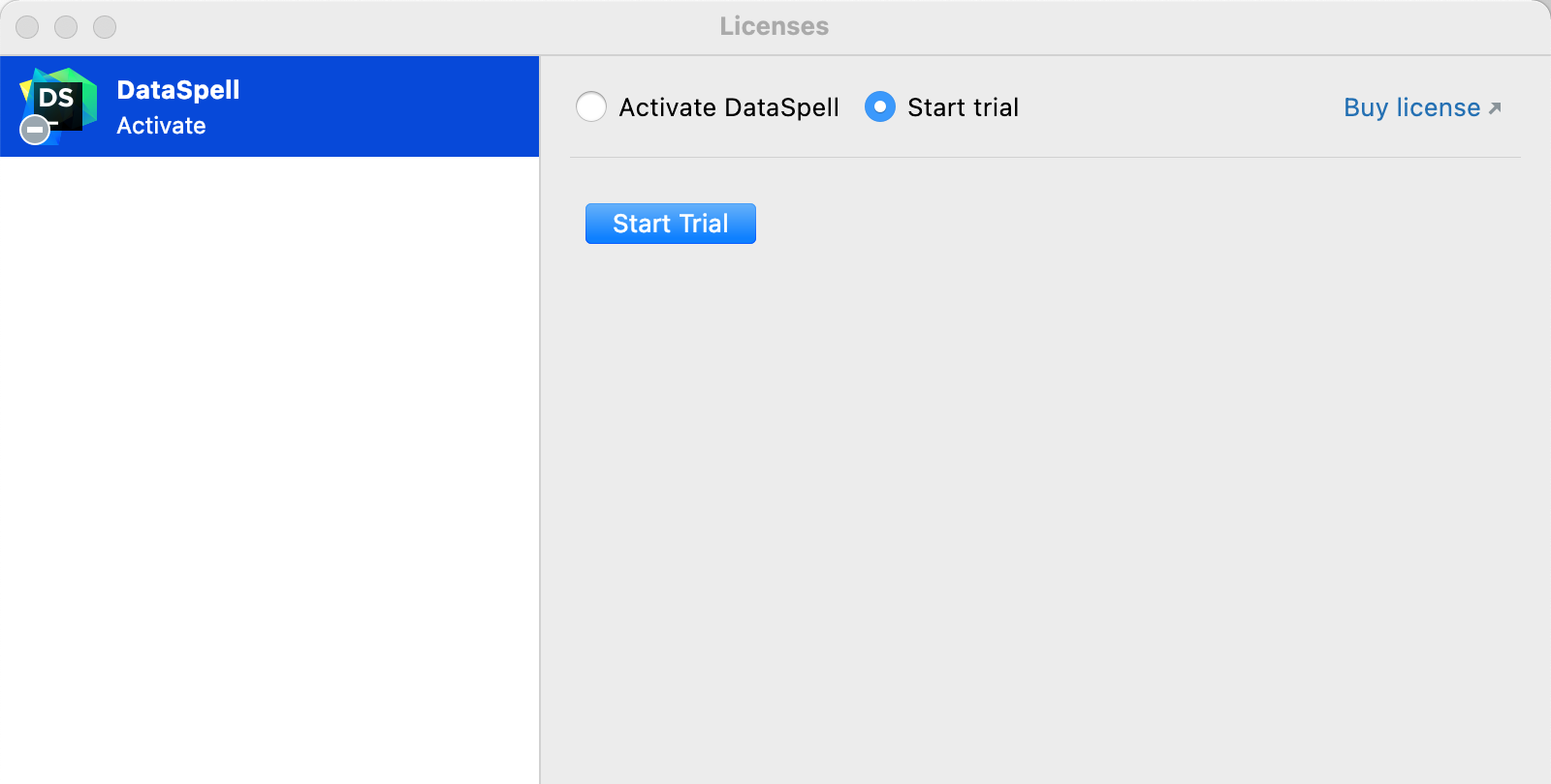 Register DataSpell | DataSpell Documentation