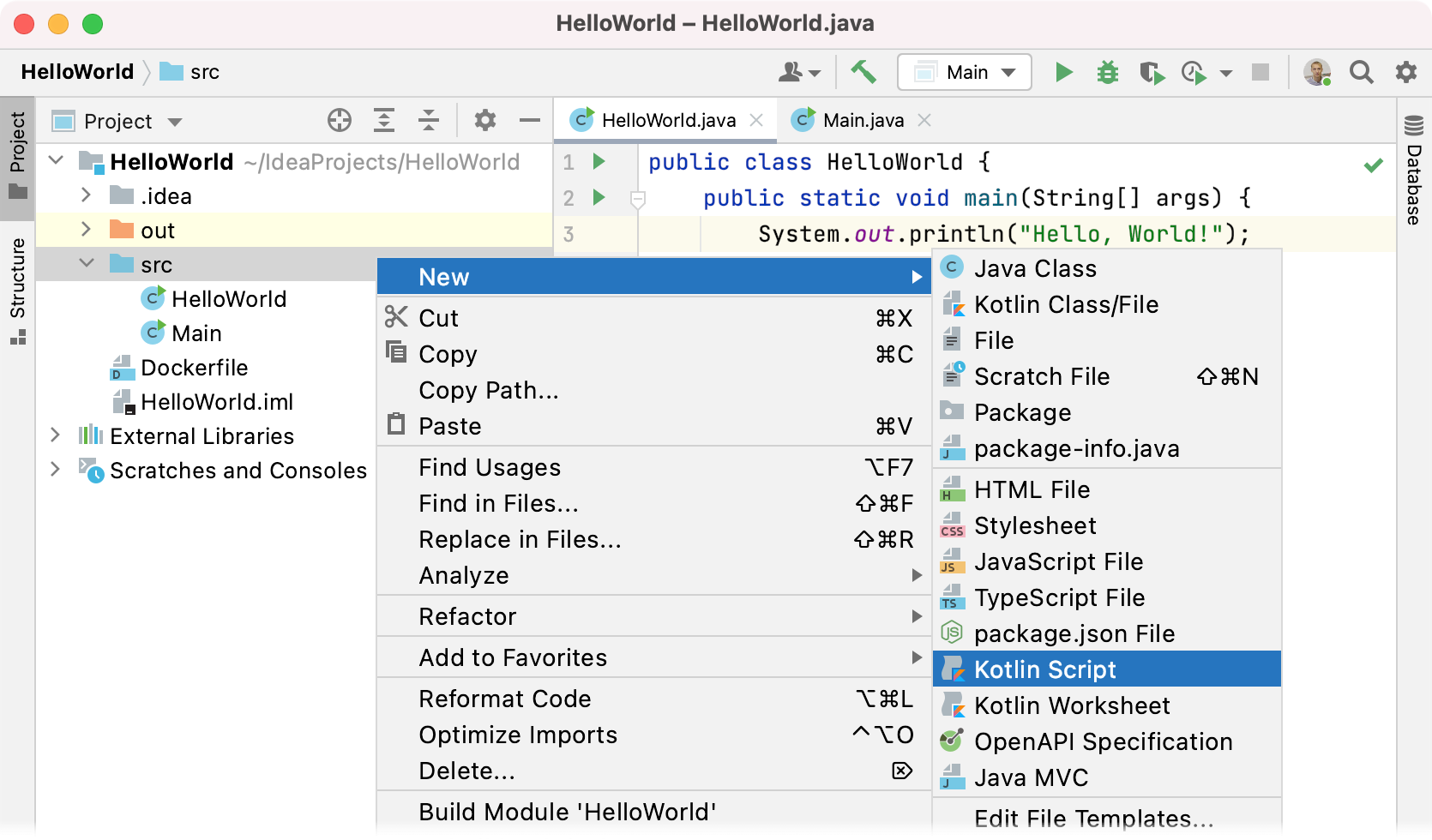 File Templates IntelliJ IDEA Documentation