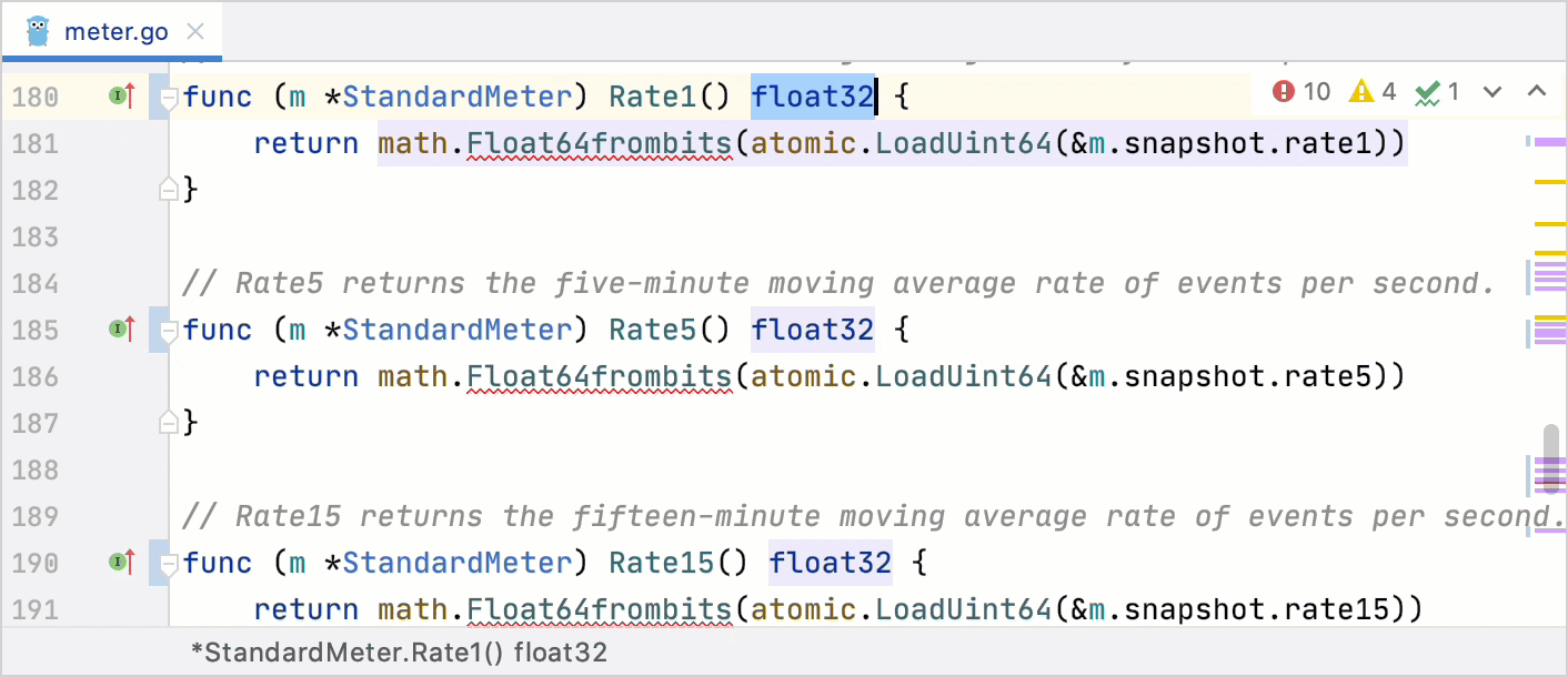 Search for a target within a file | GoLand Documentation