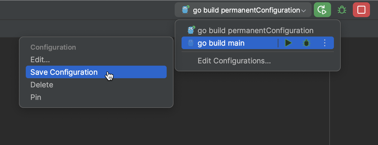Run Debug Configurations Goland Documentation