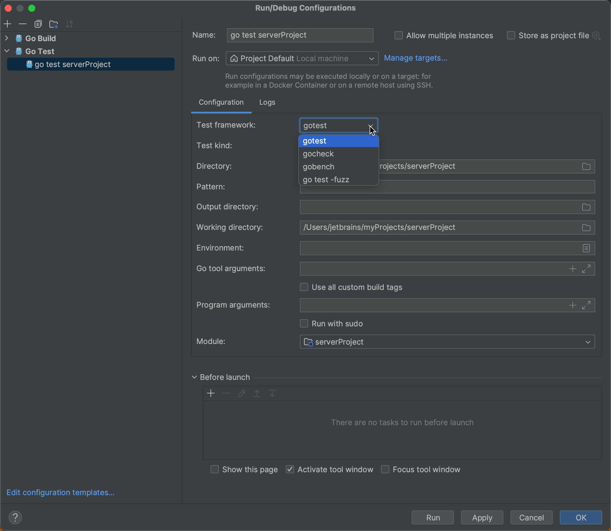 Testing Goland Documentation