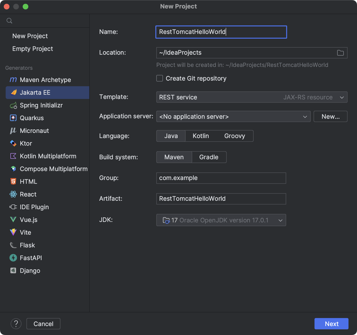 Tutorial Your First Restful Web Service Intellij Idea Documentation