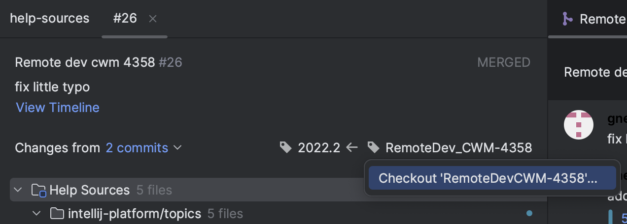 Work with GitHub pull requests | IntelliJ IDEA Documentation