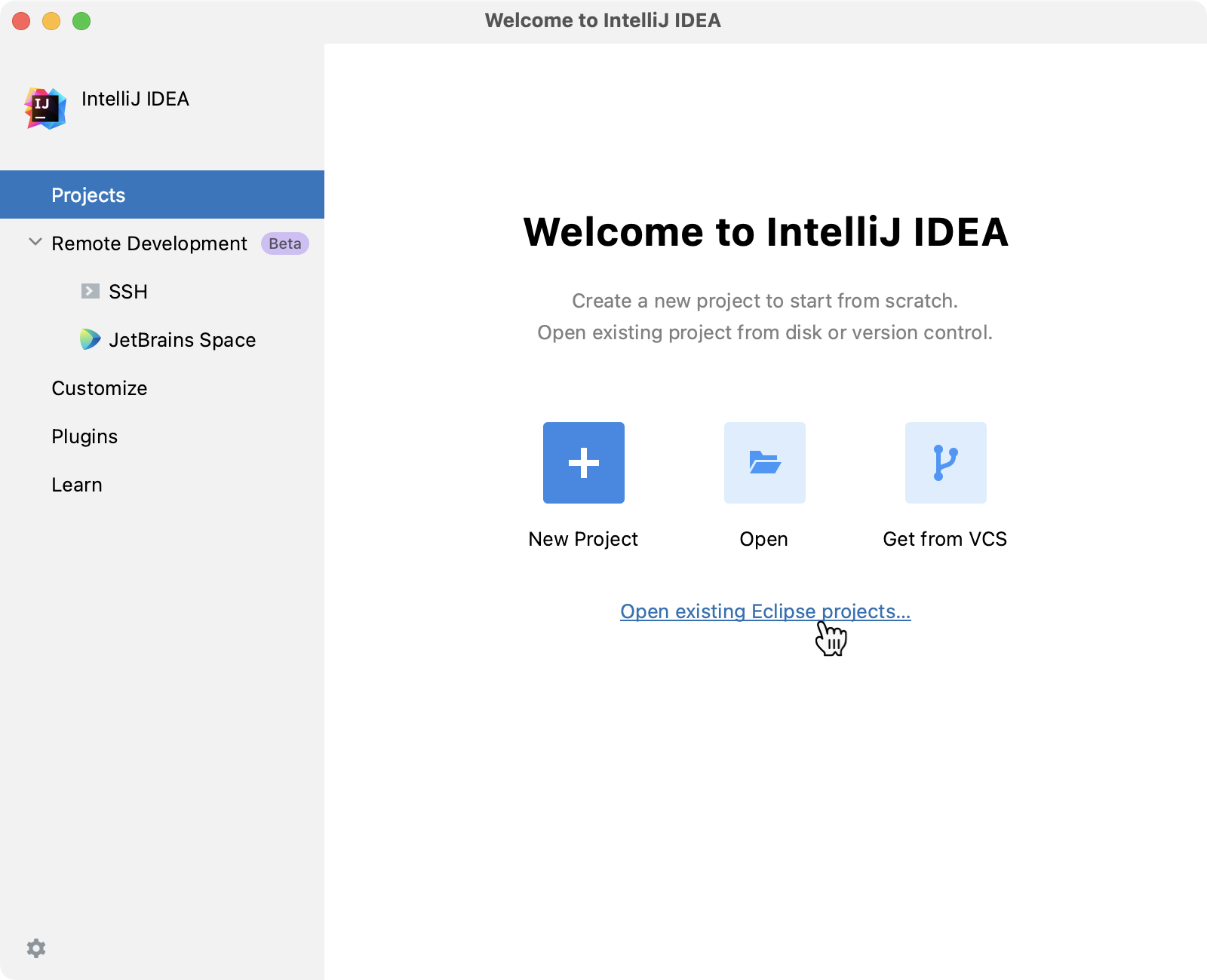 Import A Project From Eclipse IntelliJ IDEA Documentation