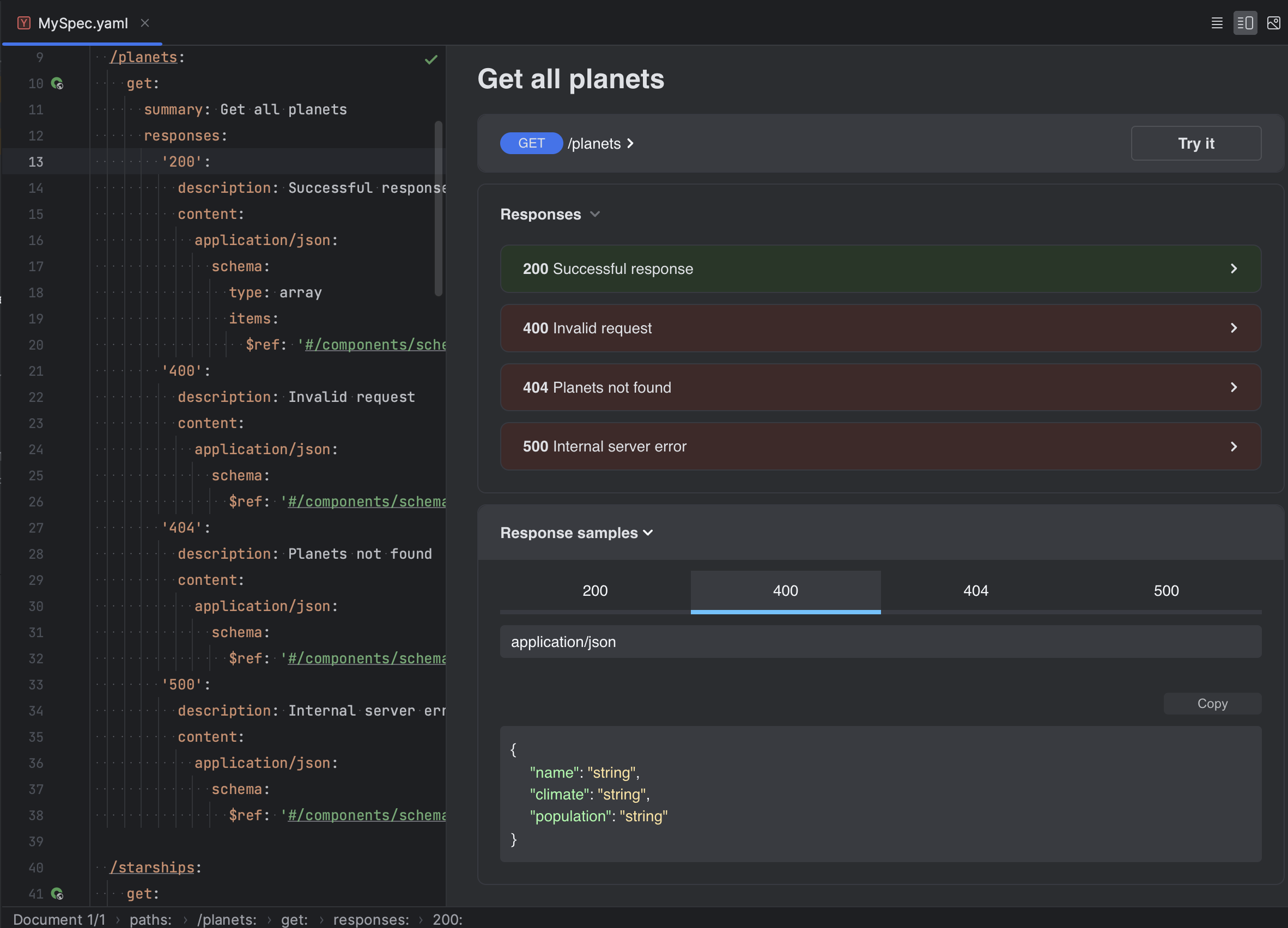 OpenAPI | IntelliJ IDEA Documentation