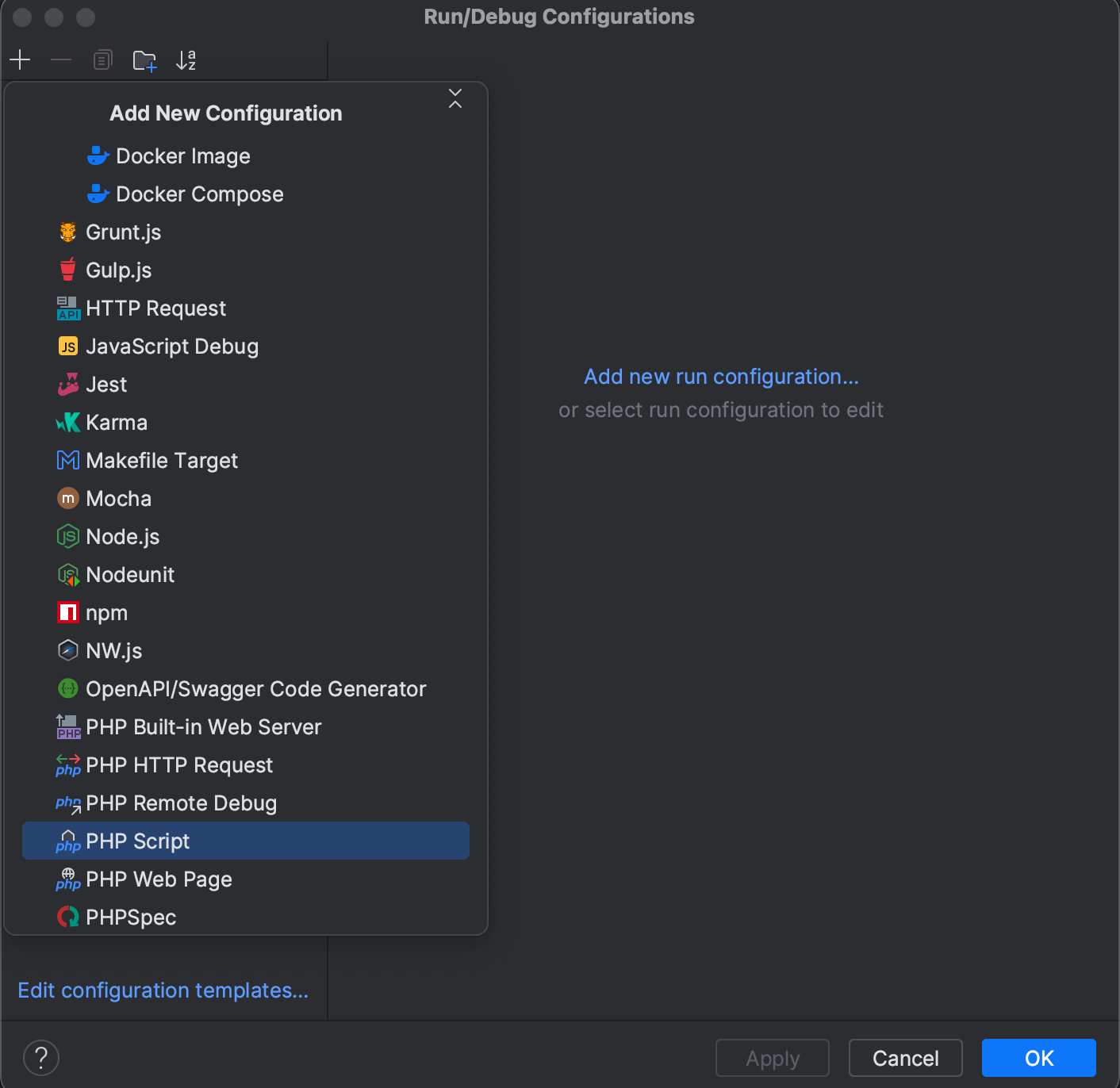 Run/debug configurations | PhpStorm Documentation