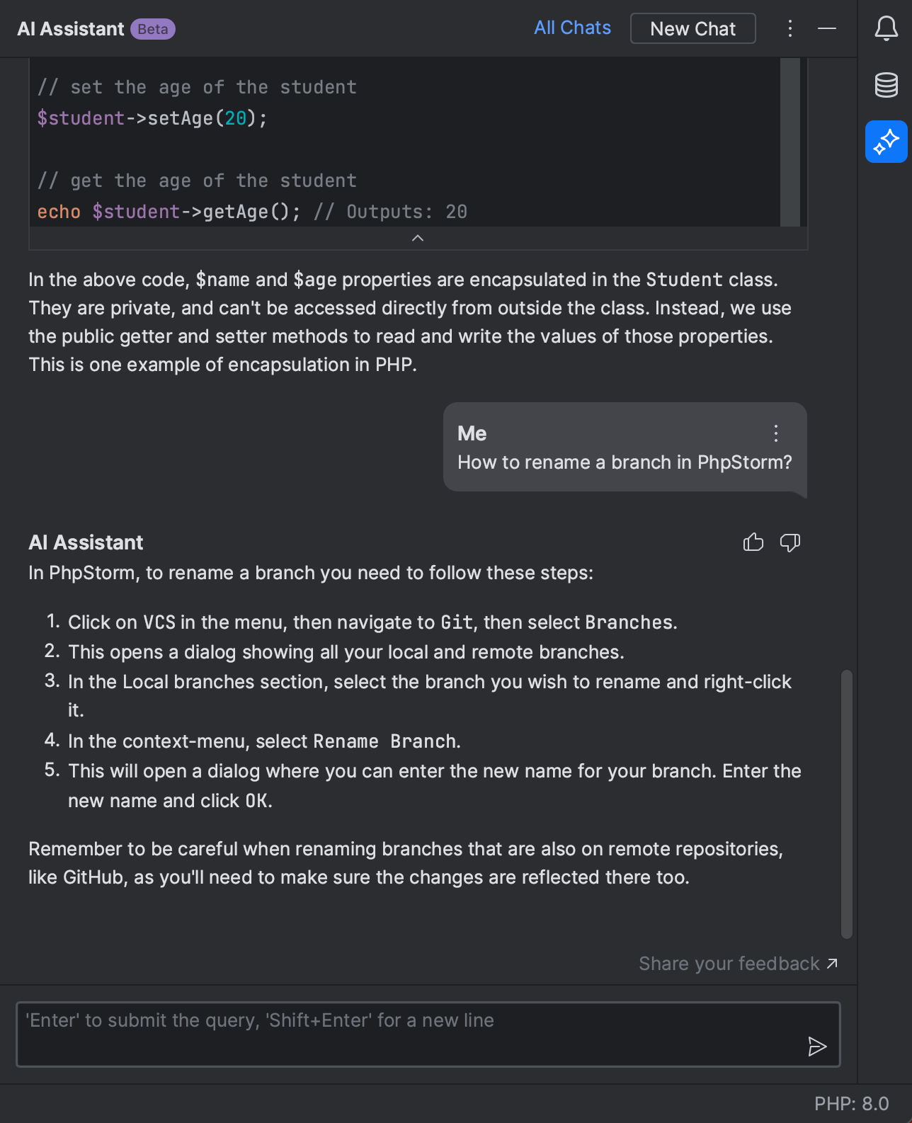 AI Assistant | PhpStorm Documentation
