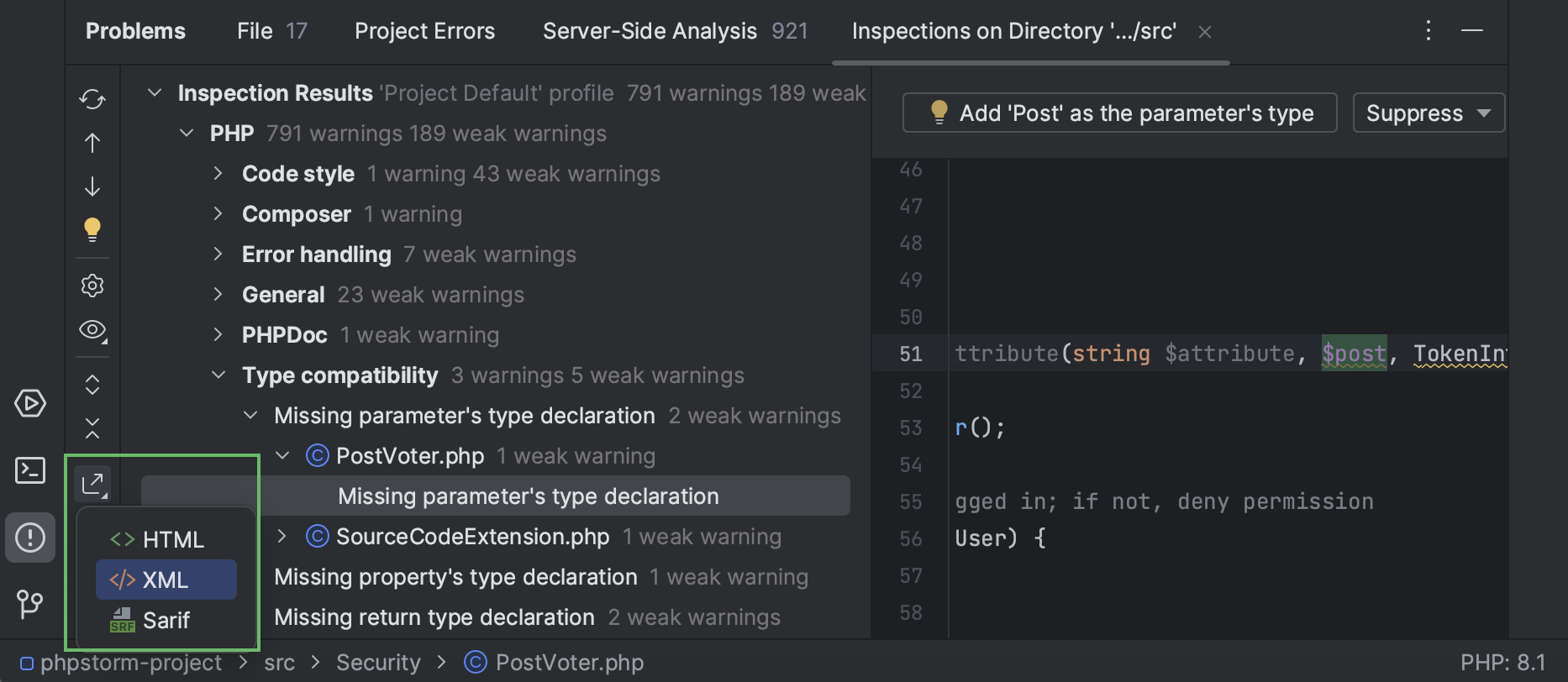 Get results and fix problems | PhpStorm Documentation